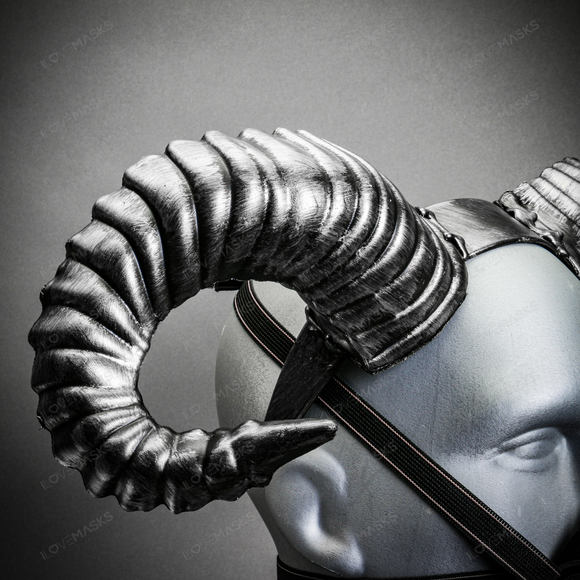 ILOVEMASKS | Accessories | Silver Devil Ram Horn Headband W Silver ...